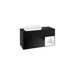 Villeroy & Boch V&B Waschtischunterschrank Wandbeleuchtung Finion 120x60 cm, Reg re glo wh. Lac, bla m Lac ; Villeroy & Boch (G692GFPD)
