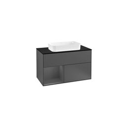 Villeroy & Boch V&B Waschtischunterschrank Abdeckplatte bla m Finion 100x60,3cm, Rg li Anthrac. m, Anthrac. m ; Villeroy & Boch (F242GKGK)