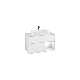 Villeroy & Boch V&B Waschtischunterschrank Finion 100, Pl w m, Rg r g wh. Lac, glo wh. Lac ; Villeroy & Boch (F371GFGF)