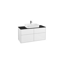 Villeroy & Boch V&B Waschtischunterschrank Finion 120x60,3cm, Abd.-Pl. bla m, glo wh. Lac ; Villeroy & Boch (F38200GF)