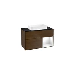 Villeroy & Boch V&B Waschtischunterschrank Wandbeleuchtung Finion 100x60,3 cm, Reg re glo wh. Lac, wal ven ; Villeroy & Boch (G662GFGN)