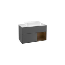 Villeroy & Boch V&B Waschtischunterschrank Wandbeleuchtung Finion 100, Pl w m, Reg re wal ven, Anthrac. m ; Villeroy & Boch (G251GNGK)