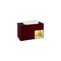 Villeroy & Boch V&B Waschtischunterschrank Wandbeleuchtung Finion 100, Abd.-Pl. bla m, Reg re gol m, Peo m ; Villeroy & Boch (G252HFHB)