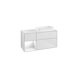 Villeroy & Boch V&B Waschtischunterschrank Wandbeleuchtung Finion 120x60 cm, Reg li glo wh. Lac, wh. m Lac ; Villeroy & Boch (G681GFMT)