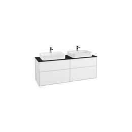 Villeroy & Boch V&B Waschtischunterschrank Finion 160x60,3cm, Abd.-Pl. bla m, glo wh. Lac ; Villeroy & Boch (F43200GF)