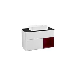 Villeroy & Boch V&B Waschtischunterschrank Abdeckplatte bla m Finion 100x60,3cm, Reg re Peo, wh. matt lacquer ; Villeroy & Boch (F252HBMT)