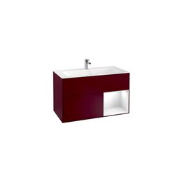 Villeroy & Boch V&B Waschtischunterschrank Finion Reg re Glossy white lacquer, Peony Matt ; Villeroy & Boch (F040GFHB)