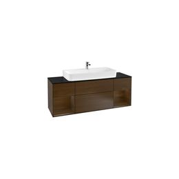 Villeroy & Boch V&B Waschtischunterschrank Finion 160cm, Reg Walnut Veneer, Walnut veneer ; Villeroy & Boch (F212GNGN)