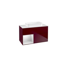 Villeroy & Boch V&B Waschtischunterschrank Wandbeleuchtung Finion 100x60,3 cm, Reg li wh. m Lac, Peo Matt ; Villeroy & Boch (G651MTHB)