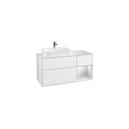 Villeroy & Boch V&B Waschtischunterschrank Finion 120cm, Pl w m, Rg r w m Lac, glo wh. Lac ; Villeroy & Boch (F401MTGF)