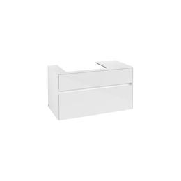 Villeroy & Boch V&B Waschtischunterschrank Collaro 100x54,8x50cm, WT links, glossy white ; Villeroy & Boch (C01700DH)