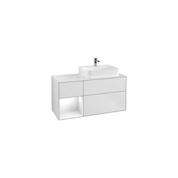 Villeroy & Boch V&B Waschtischunterschrank Wandbeleuchtung Finion 120cm, Pl w m, Rg l g wh. Lac, wh. m Lac ; Villeroy & Boch (G141GFMT)