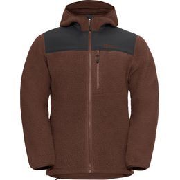 Jack Wolfskin Kammweg Pile Herren Trekking-Fleecejacke dunkelbraun M - Herrenjacken
