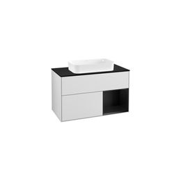 Villeroy & Boch V&B Waschtischunterschrank Wandbeleuchtung Finion 100, Pl b m, Reg re bla m Lac, wh. m Lac ; Villeroy & Boch (G252PDMT)
