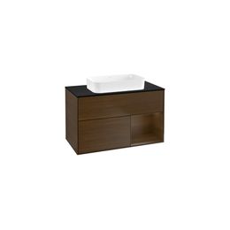 Villeroy & Boch V&B Waschtischunterschrank Finion 100x60,3 cm, Reg re wal ven, wal veneer ; Villeroy & Boch (F662GNGN)