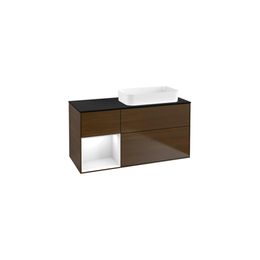 Villeroy & Boch V&B Waschtischunterschrank Wandbeleuchtung Finion 120x60 cm, Reg li glo wh. Lac, wal ven ; Villeroy & Boch (G682GFGN)