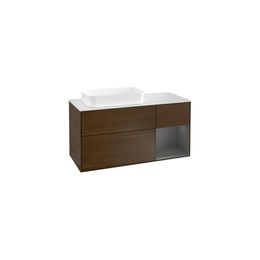 Villeroy & Boch V&B Waschtischunterschrank Finion 120cm, Pl w m, Rg re Anthrac. m, wal ven ; Villeroy & Boch (F281GKGN)