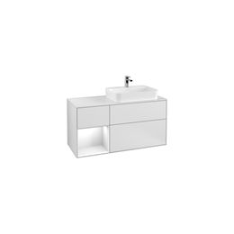 Villeroy & Boch V&B Waschtischunterschrank Finion 120cm, Pl w m, Rg l g wh. Lac, wh. m Lac ; Villeroy & Boch (F391GFMT)