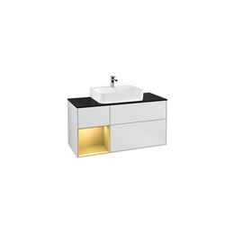 Villeroy & Boch V&B Waschtischunterschrank Finion 120cm, Pl bla m, Reg li gol m, wh. m Lac ; Villeroy & Boch (F162HFMT)