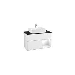 Villeroy & Boch V&B Waschtischunterschrank Finion 100, Pl b m, Rg r g wh. Lac, glo wh. Lac ; Villeroy & Boch (F122GFGF)