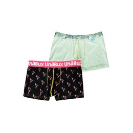 Unabux Boxer shorts male Green, Black size XXL