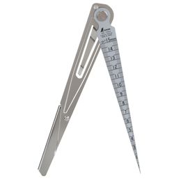 Famex Shinwa 32789 Schwei&szlig;kegel, F&uuml;hlerlehre, Tiefenlineal 1&ndash;15 mm, mit Clip-Halter