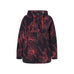 Ulla Popken Sweatjacke Damen Größe L/XL blutrot / schwarz