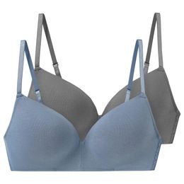 Gina Benotti 2 Damen Soft-BHs mit Spitze