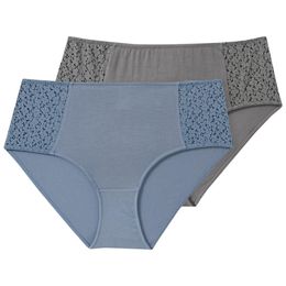 Gina Benotti 2 Damen Pantys mit floraler Spitze