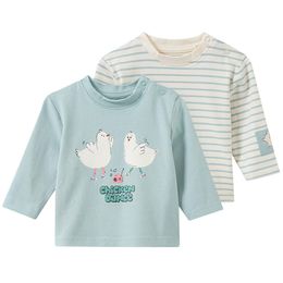 Topomini 2 Newborn Langarmshirts mit Tier-Motiv
