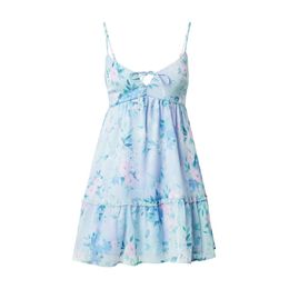 Hollister Kleid 'BARE FESTIVAL' Damen Größe 40 türkis / royalblau / hellblau / pflaume
