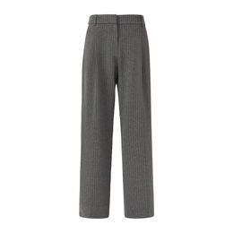 s.Oliver BLACK LABEL Bundfaltenhose Damen Gr&ouml;&szlig;e 34 graumeliert / wei&szlig;