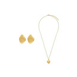 Steel_Art Schmuckset Frauen mit Halskette und Ohrring Olea goldfarben in goldfarben | Gr.: onesize