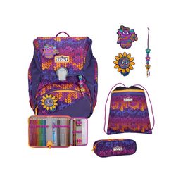 Scout Alpha Exklusiv Superflash - Schulranzen Set 4tlg. (Blue Dino) in Fantasy | Gr.: onesize