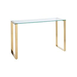 Beliani Konsolentisch TILON in Transparent/Gold - (W) 120 x (H) 75 x (L) 40 cm | Gr.: onesize