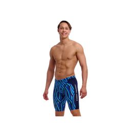 Funky Trunks Snork City Jammer f&uuml;r Triathleten chlorbest&auml;ndig in blau | Gr.: L