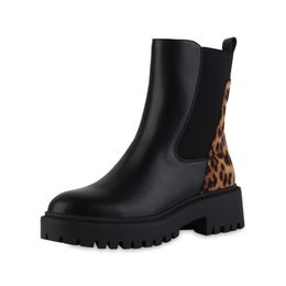 VAN HILL Klassische Stiefeletten Karen in Schwarz Leopard | Gr.: 37