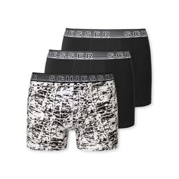 Schiesser Boxershort 3er Pack in Schwarz/Wei&szlig; | Gr.: 176