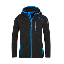 Trollkids Kapuzen Fleecejacke "Jondalen XT" in Anthrazit/Blau | Gr.: 128