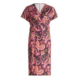 Cartoon Jerseykleid mit Raffung in Violett/Rosa | Gr.: 46