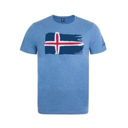 Westfjord T-Shirt "Hekla" in Mittelblau | Gr.: XXL