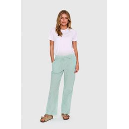 Saint Tropez Casual Hose ElmikoSZ Gerade Passform in Pistachio Green White Stripe | Gr.: L