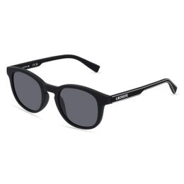 Lacoste Kids L3644S | Kinder-Sonnenbrille | Fassung: Vollrand, Panto, Kunststoff, Schwarz Matt | Glasfarbe: Grau