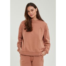 ENDURANCE ATHLECIA Sweatshirt ATHLECIA "Lia", Damen, Gr. 36, braun, 90% Baumwolle, 10% Polyester, unifarben, normal, Rundhals, Sweatshirts Sweatshirt, im l&auml;ssigen Oversized-Schnitt