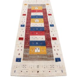 CarpetFine Wollteppich &raquo;Gabbeh Sofia, auch als L&auml;ufer&laquo; rechteckig 15 mm H&ouml;he reine Wolle, handgearbeitet, weicher nat&uuml;rlicher Flor, Wohnzimmer...
