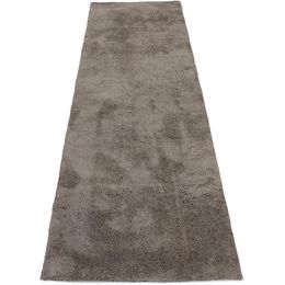 CarpetFine Hochflor-Teppich »Silky, auch als Läufer erhältlich« rechteckig 20 mm Höhe Shaggy, Langflor, uni, besonders weich, Handarbeit beige...