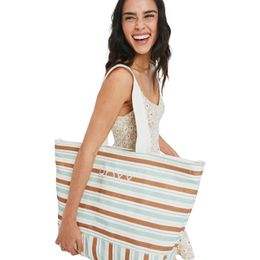 Roxy Strandtasche »Stripy Beach« Laurel Green Carver Stripe Swi Einheitsgröße Einheitsgröße Stoff: Bedruckte Leinwand
