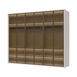 Places of Style Dreht&uuml;renschrank &raquo;Opera Parsol-Glast&uuml;ren, LED-Glasbodenbeleuchtung, mit und ohne Kranz&laquo; Glast&uuml;ren, UV-Lack, LED-Innenbeleuchtung,...