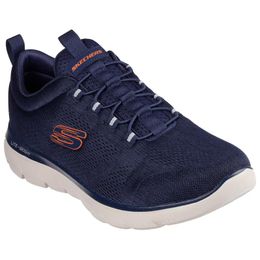 Skechers Slip-On Sneaker »SUMMITS« Freizeitschuh, Slipper, Komfortschuh mit elastischer Bungee-Schnürung navy-orange 44 44 Sportiver Halbschuh mit...
