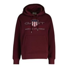Gant Kapuzensweatshirt »ARCHIVE SHIELD HOODIE«, Mit Kapuze mit Kordelzug PLUM WINE S S Moderner Hoodie von Gant